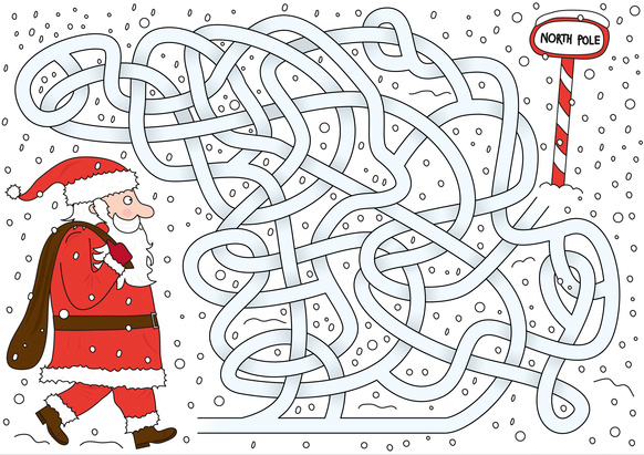 Jeu du labyrinthe père noël